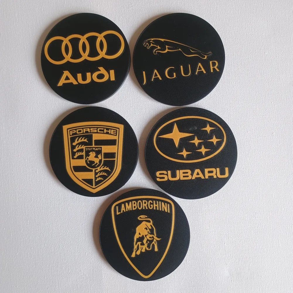 Car brand coaster + tire coaster holder by Brammerdk MakerWorld ...