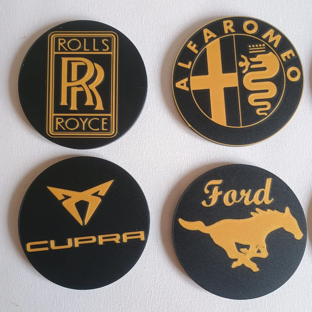 Car brand coaster + tire coaster holder by Brammerdk MakerWorld ...