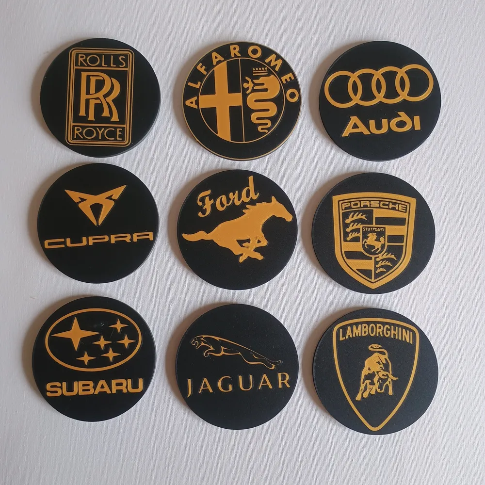 Car brand coaster + tire coaster holder by Brammerdk MakerWorld ...