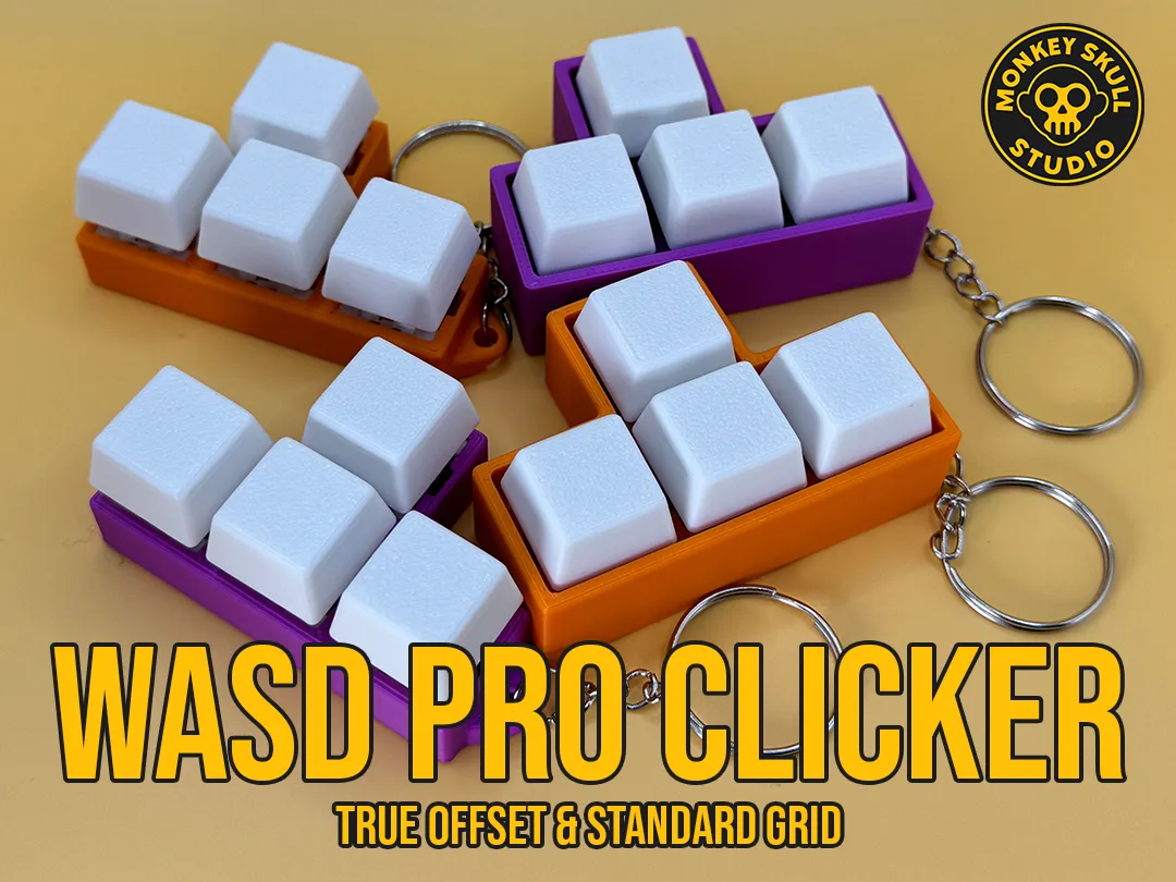 WASD Pro Clicker: True-Offset & Standard Grid - Free 3D Print Model ...