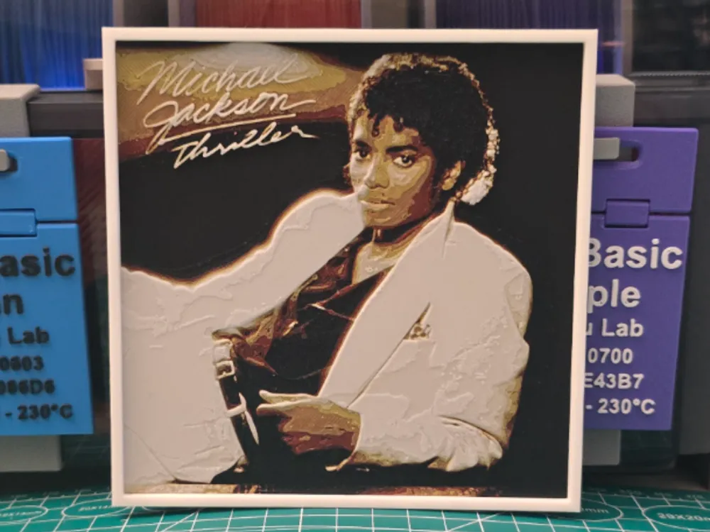 Michael Jackson "Thriller" Album - Hueforge Art by Lumpy3D - MakerWorld