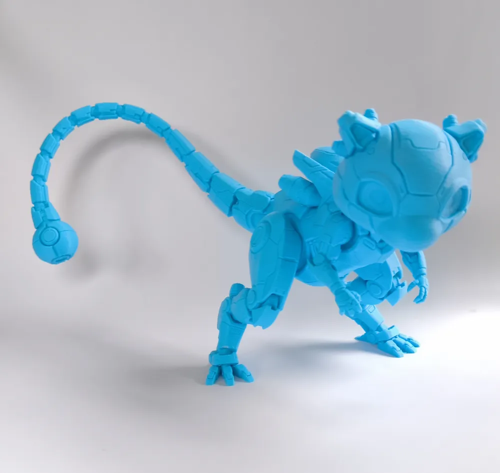 Mecha Mew Figurine - Free 3D Print Model - MakerWorld