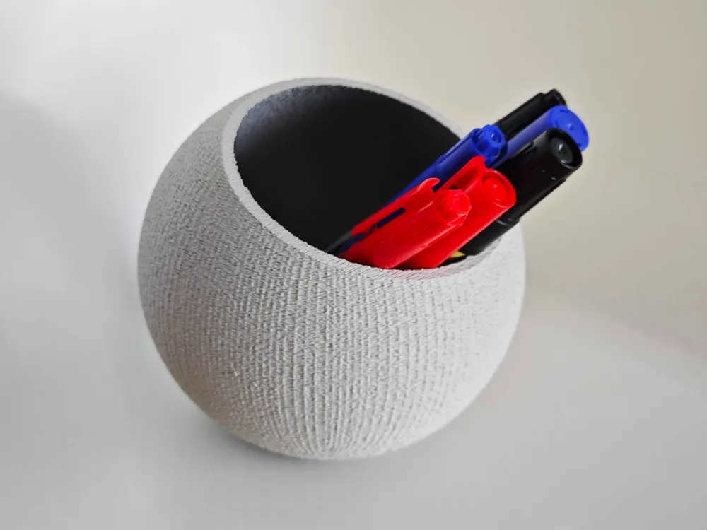 Slanted Opening Spherical Container by Nature Hut - MakerWorld