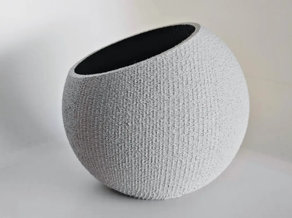 Slanted Opening Spherical Container by Nature Hut - MakerWorld