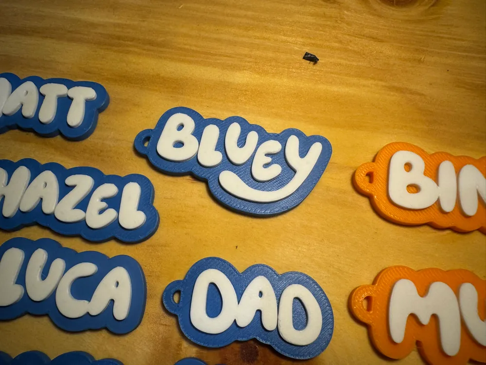 Bluey Name Tag/Keychain—200+ Names by JoeyTerrifying MakerWorld ...