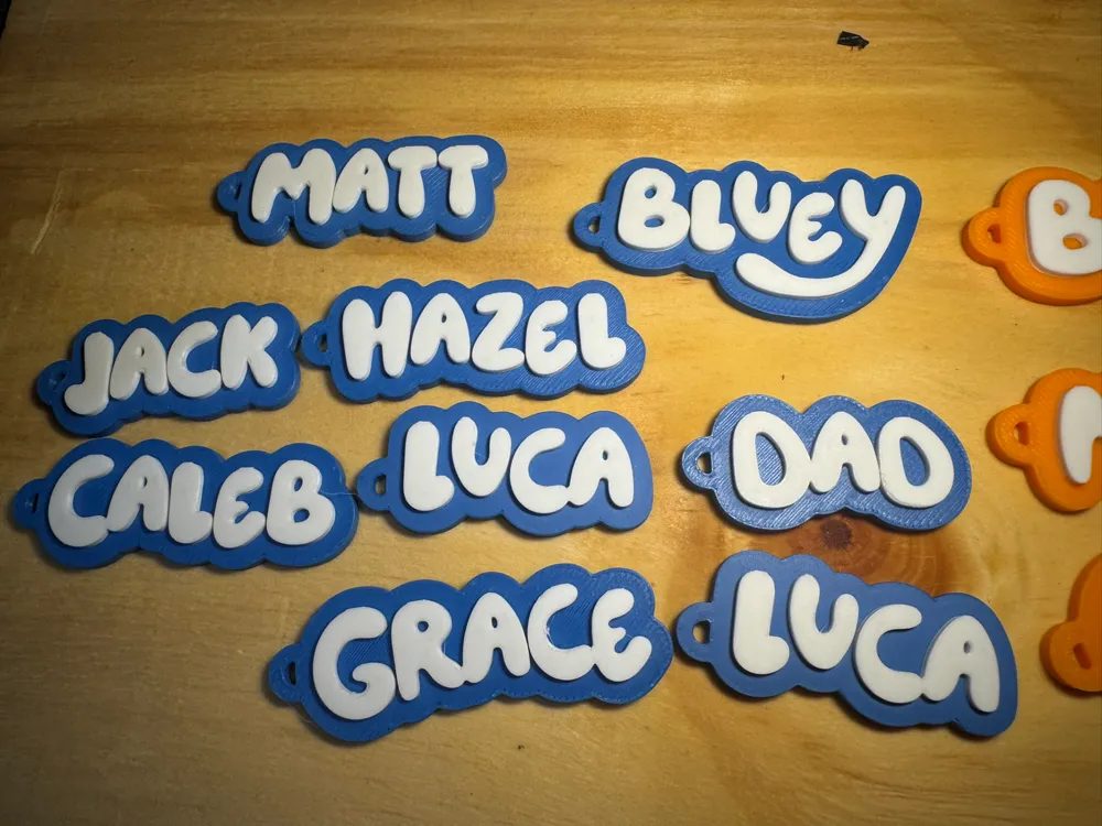 Bluey Name Tag/Keychain—200+ Names by JoeyTerrifying MakerWorld ...