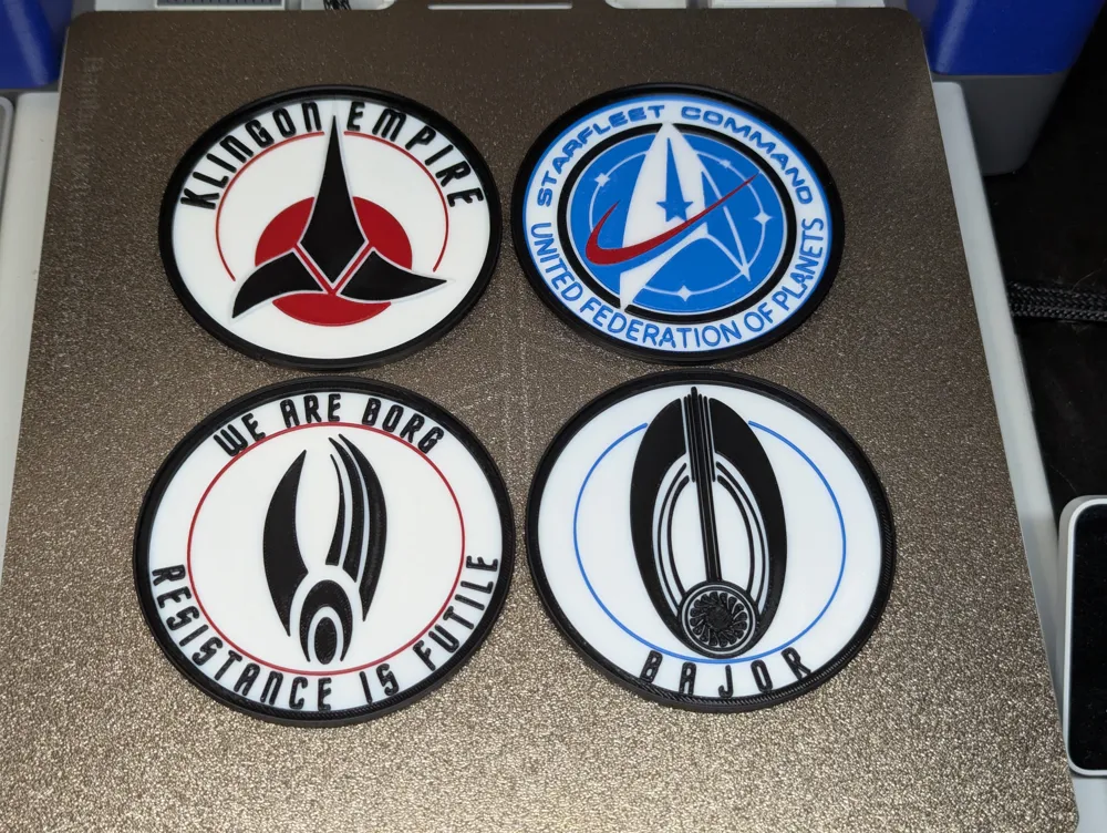 Star Trek Stackable 3D Coaster Set -Factions Set A by DelPrints ...