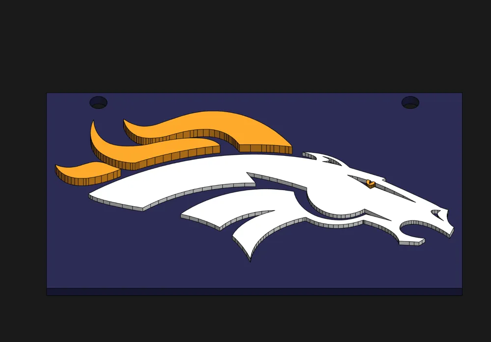 Denver Broncos wall plaque by GhengisAhn - MakerWorld