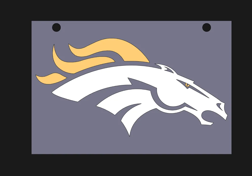 Denver Broncos wall plaque by GhengisAhn - MakerWorld