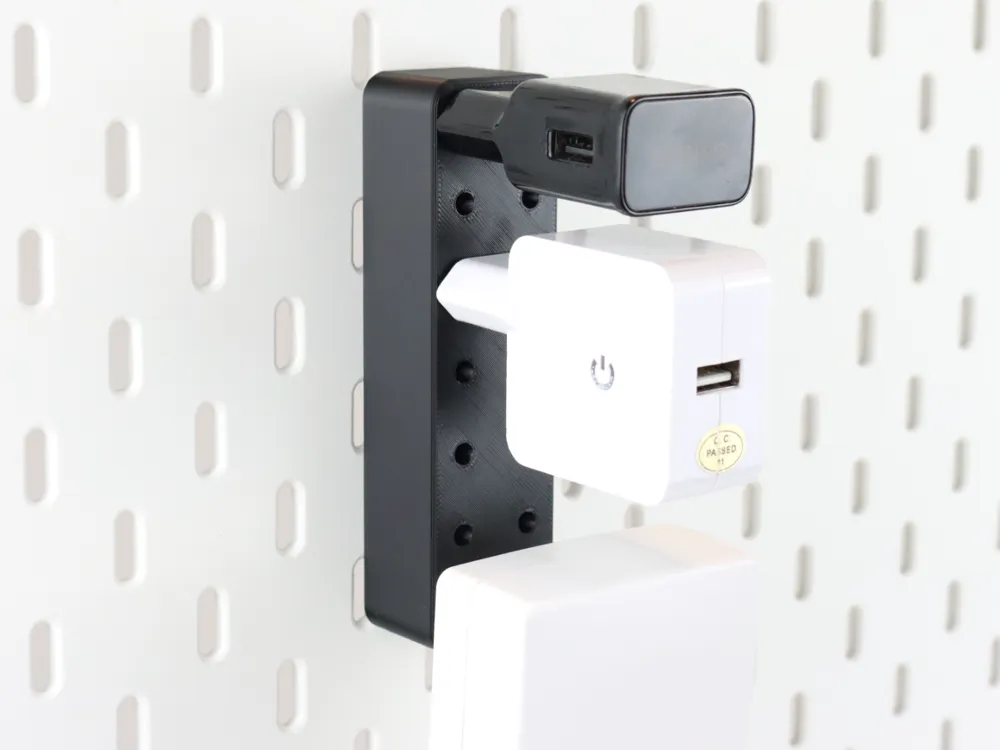 Skadis / Skådis wall charger holder - Free 3D Print Model - MakerWorld