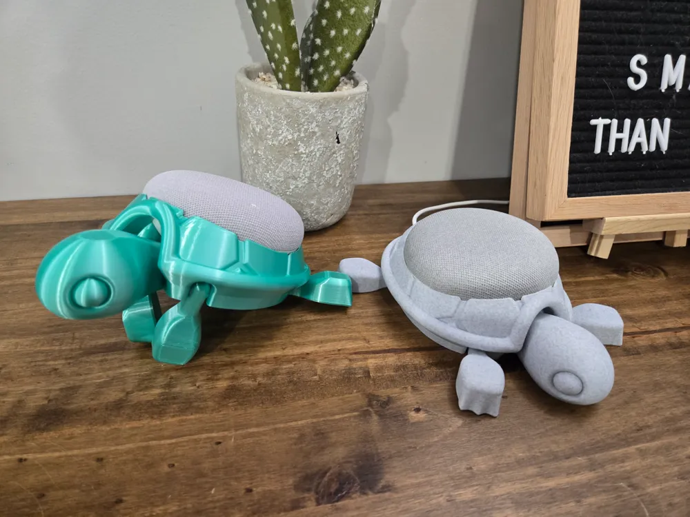 Cute Turtle Google Home Mini/Nest Mini Holder - Free 3D Print Model ...