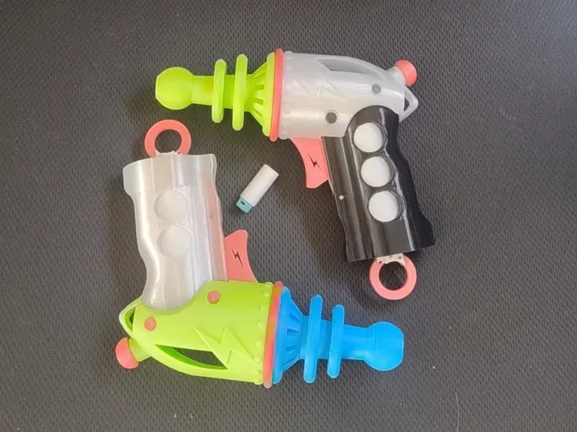 No hardware needed Electromagnetic gun Sponge strip launcher toy by Max ...