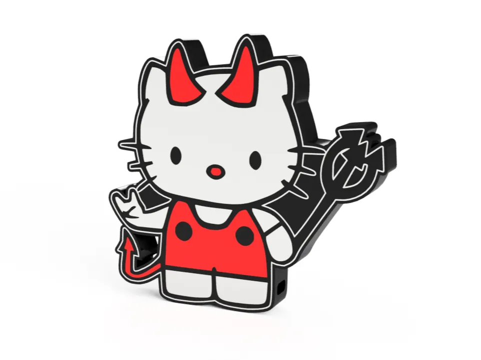 Hello Kitty Devil Halloween Lightbox by Sitsero - MakerWorld