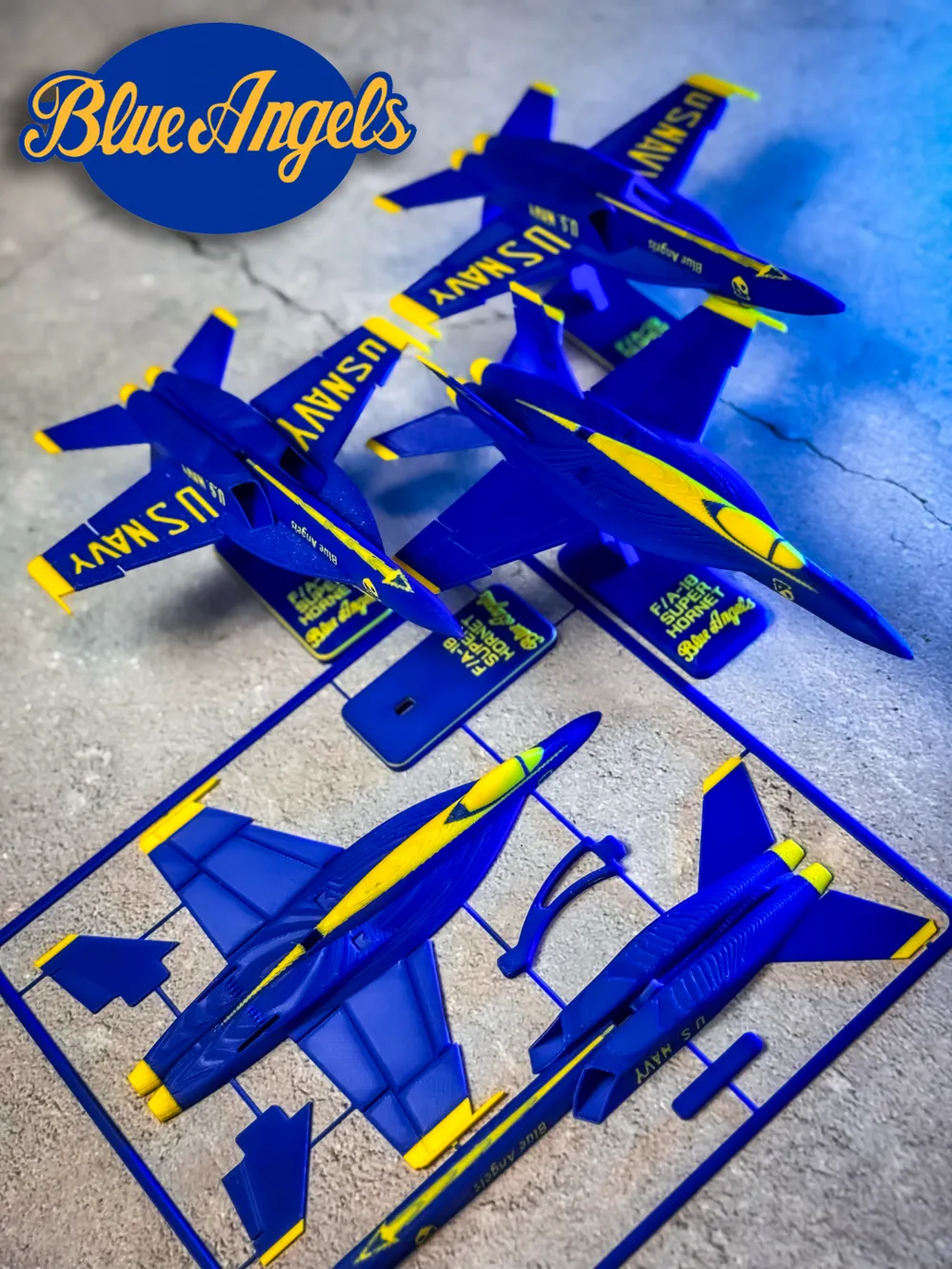 F/A-18 Super Hornet Blue Angels Plane KitCard - Free 3D Print Model ...