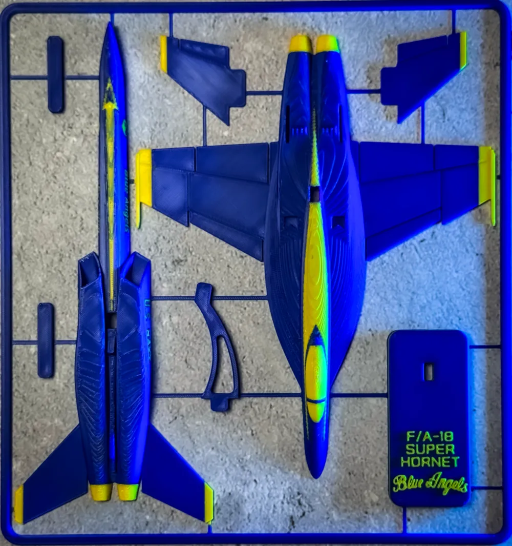 F/A-18 Super Hornet Blue Angels Plane KitCard - Free 3D Print Model ...