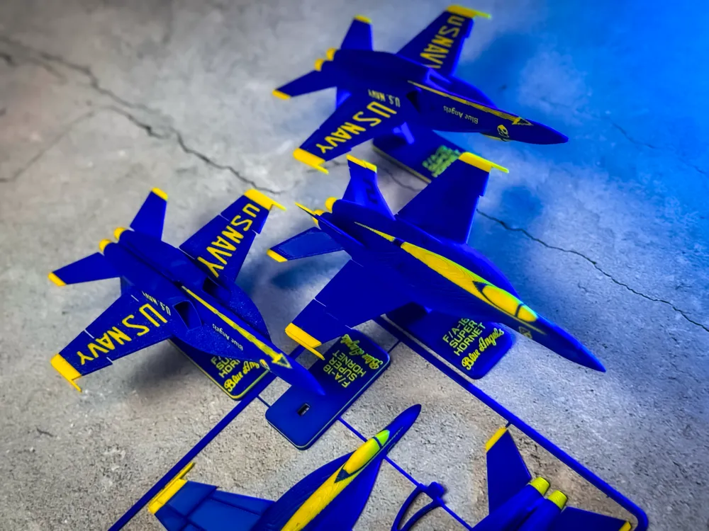 F/A-18 Super Hornet Blue Angels Plane KitCard - Free 3D Print Model ...