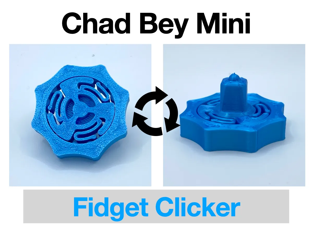 Chad Bey Mini Fidget Clicker Beyblade - Free 3D Print Model - MakerWorld