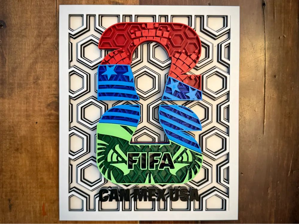 Fifa World Cup 26 Dimensional Mosaic - Free 3D Print Model - MakerWorld