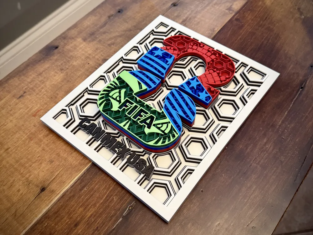 Fifa World Cup 26 Dimensional Mosaic - Free 3D Print Model - MakerWorld