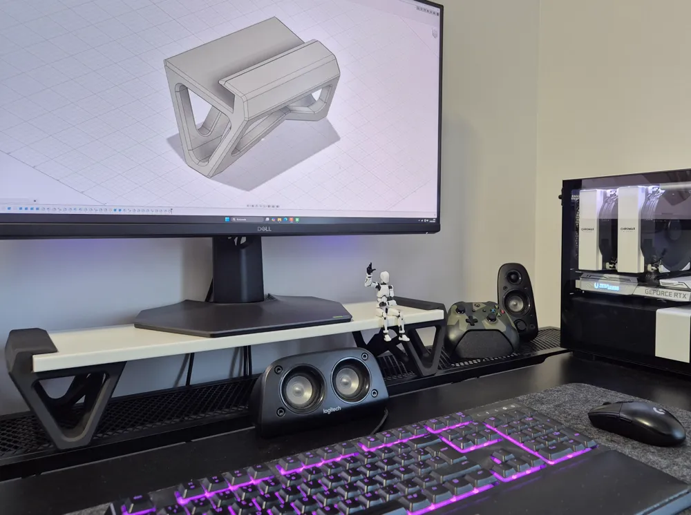 Minimalist Monitor Riser for a Modern Desk Setup by Daniel López ...