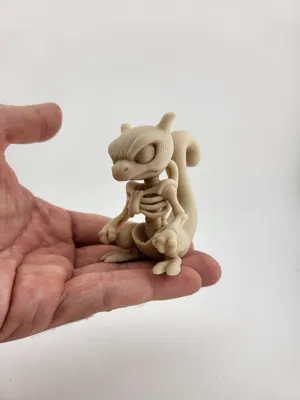Mewtwo Skeleton Figurine 3D Printed Pokemon Model by Mad power ...