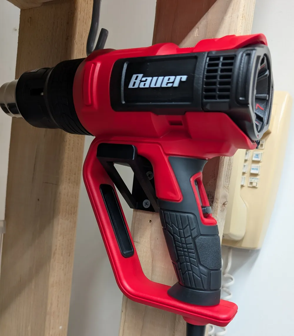 Bauer Heat Gun Wall Mount - Free 3D Print Model - MakerWorld