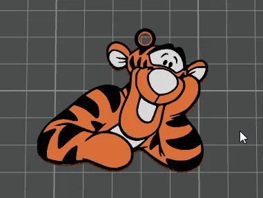 Tigger Keychain (Bust) by SnydersCutCreations - MakerWorld