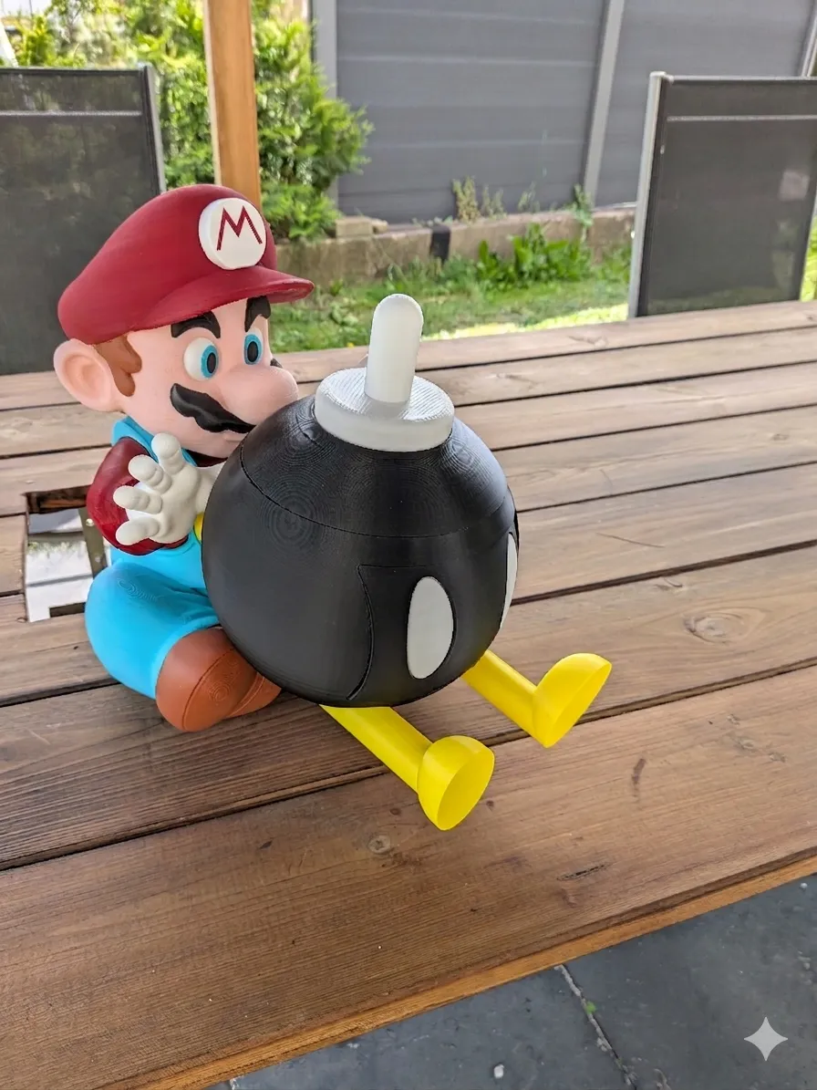Mario Popcorn Bucket - No AMS - ~1350g - 30cm Tall - Free 3D Print ...