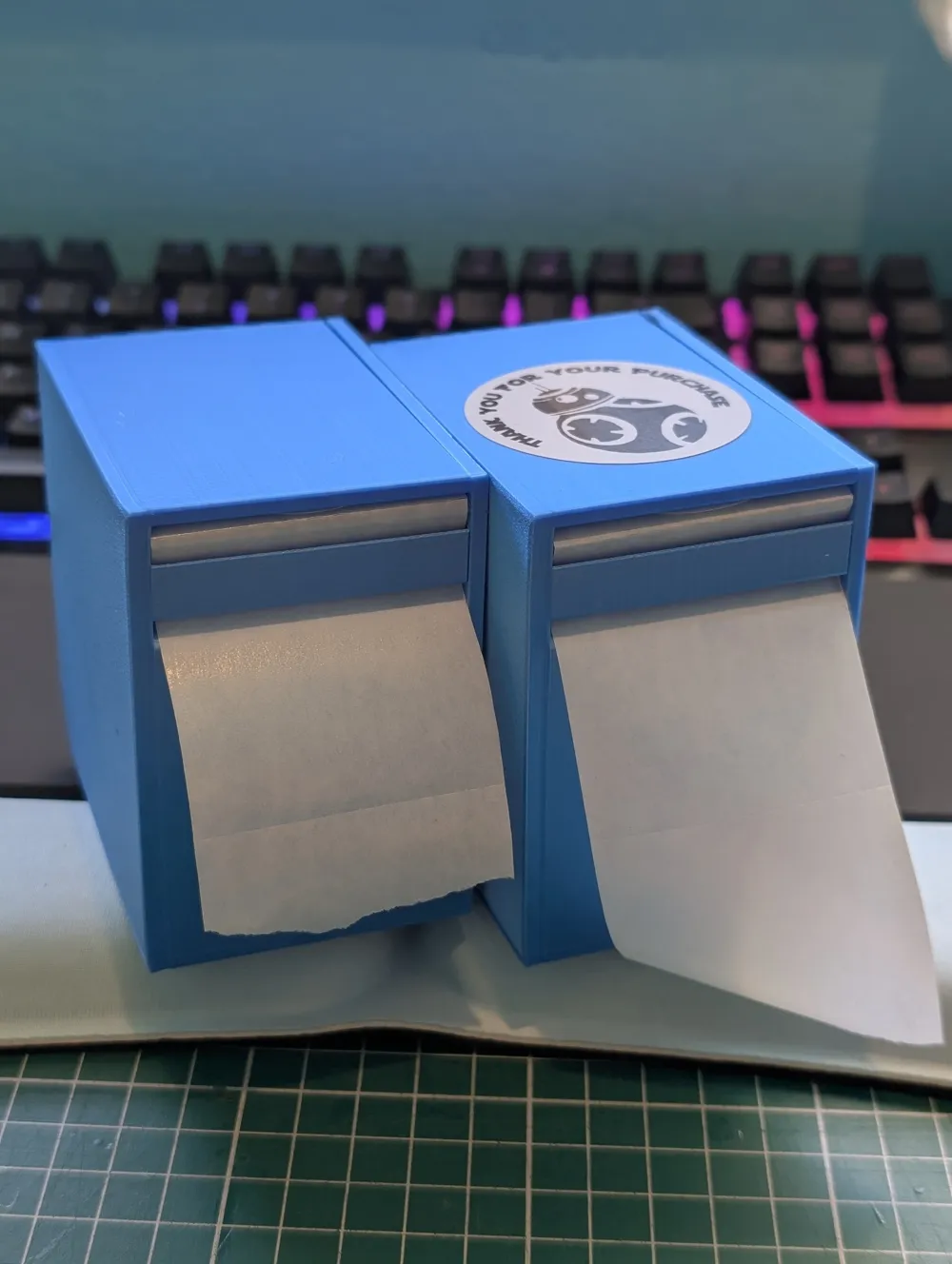 Sticker Roll Holder/Dispenser & Base(s) for 50 mm - Free 3D Print Model ...