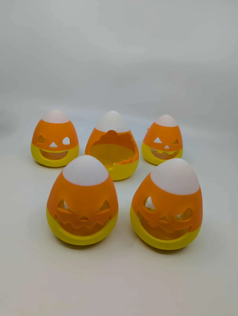 Candy Corn Jack-O’-Lantern Tealight Holders - Free 3D Print Model ...
