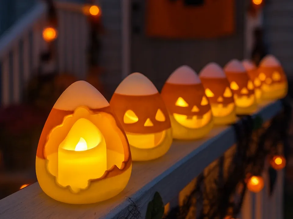 Candy Corn Jack-O’-Lantern Tealight Holders - Free 3D Print Model ...