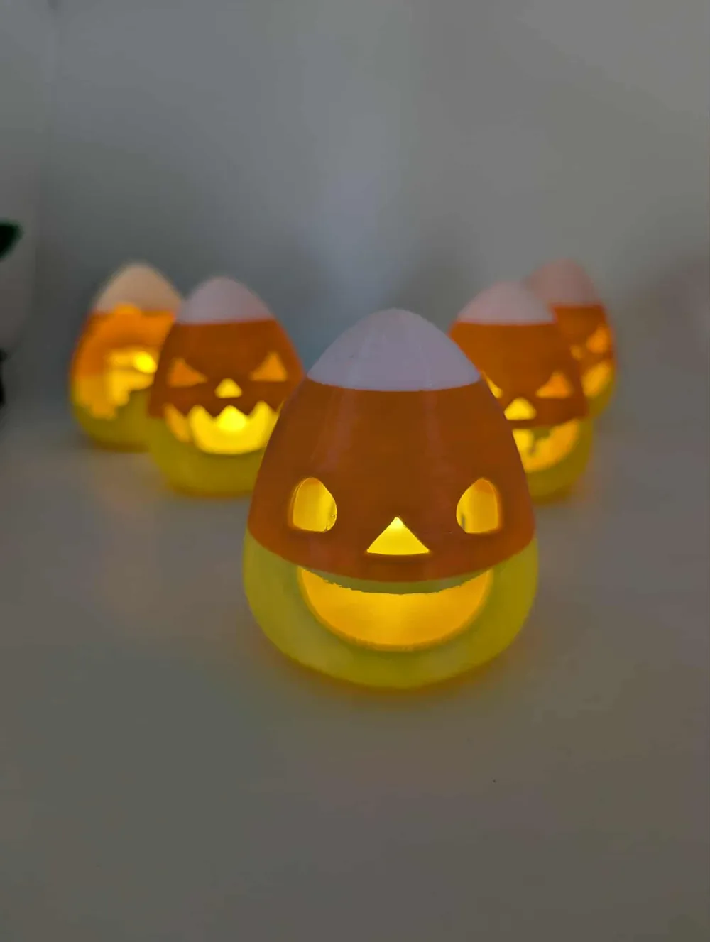 Candy Corn Jack-O’-Lantern Tealight Holders - Free 3D Print Model ...
