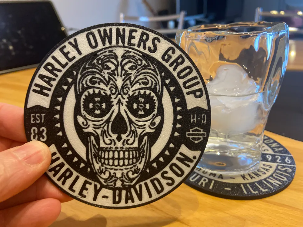 Harley Davidson Owners Group Coaster by Kawa - MakerWorld