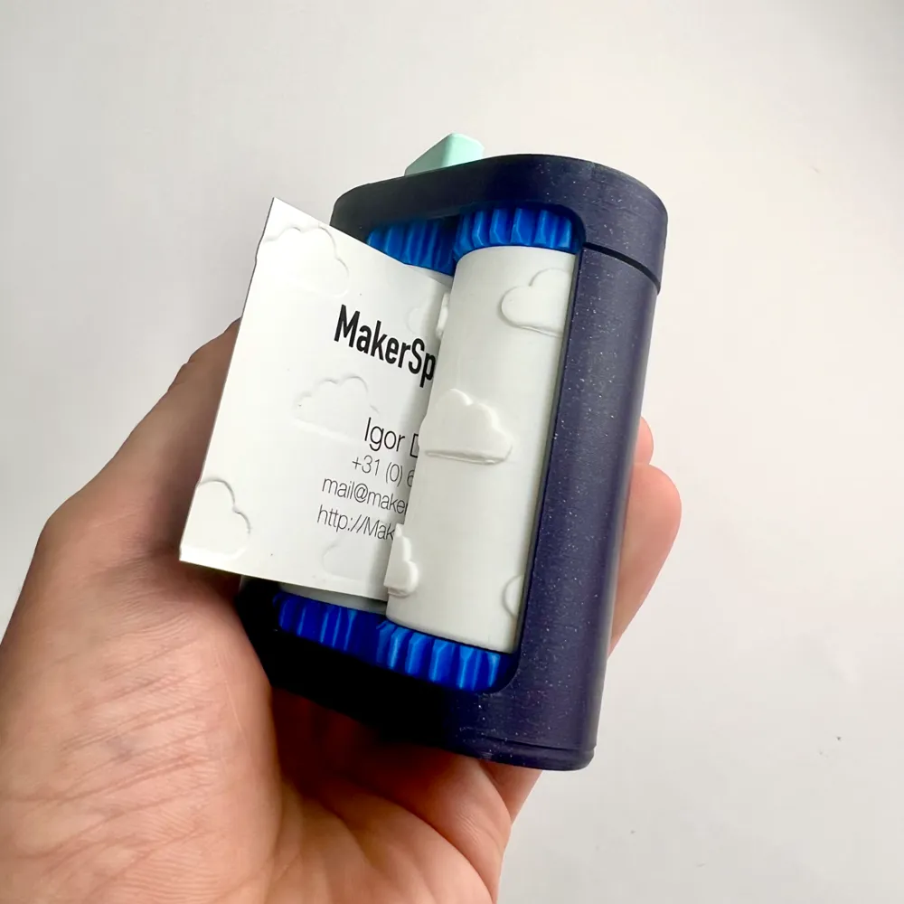 Clouds pattern - Business Card Embosser Rollers by Makerspace.Online - MakerWorld