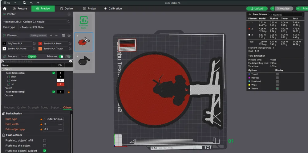 Itachi Iconic Scene LED Lightbox by CC3D - MakerWorld