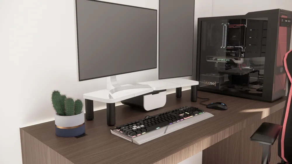 Elevate: The Modular Minimalist Monitor Raiser by andriyansyah - MakerWorld