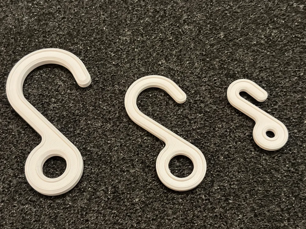 S-Hooks with closed eyelets loops (15 sizes) by SY3D MakerWorld ...