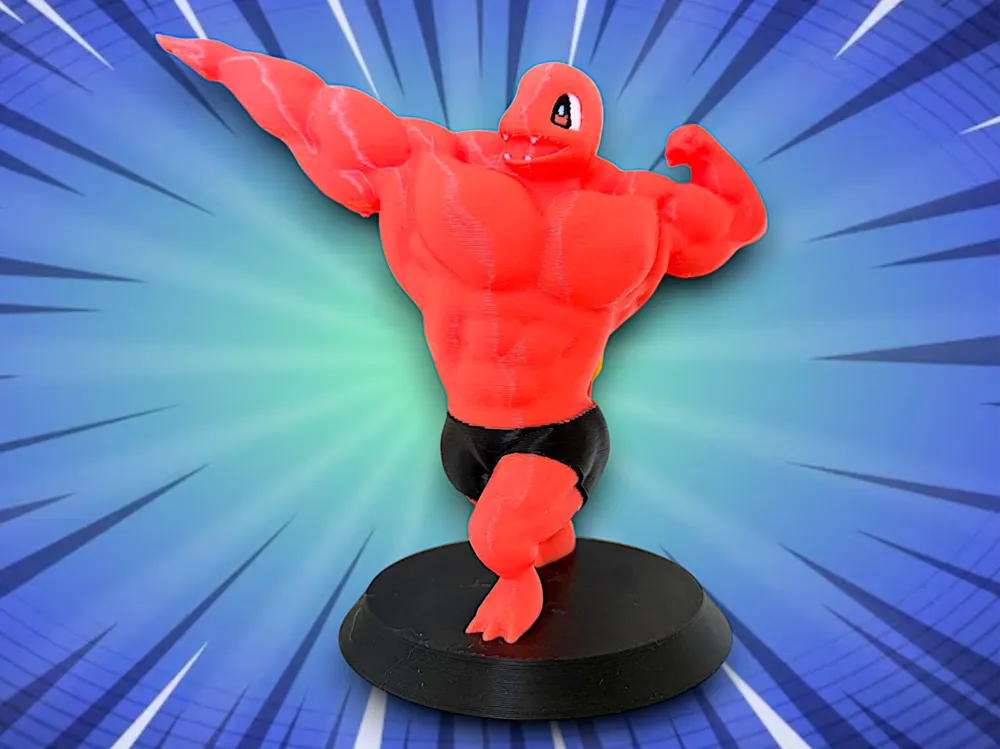 Ultra Swole Charmander - Free 3D Print Model - MakerWorld