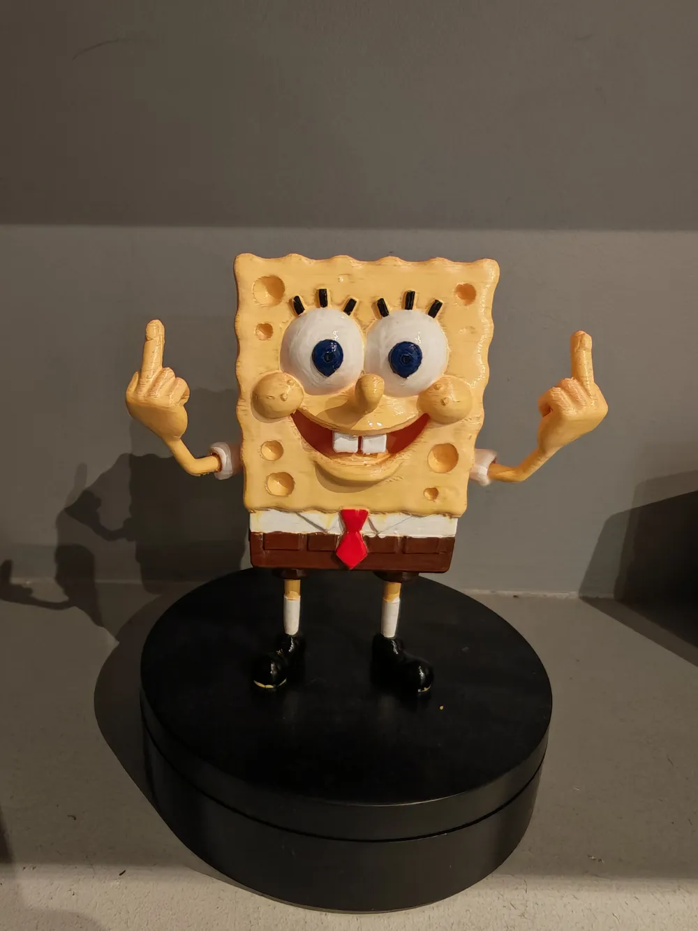 SpongeBob with Double Middle Fingers - Free 3D Print Model - MakerWorld