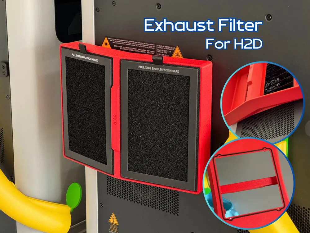 H2D Angled Exhaust Filter by KYZ Design MakerWorld: Download Free 3D Models