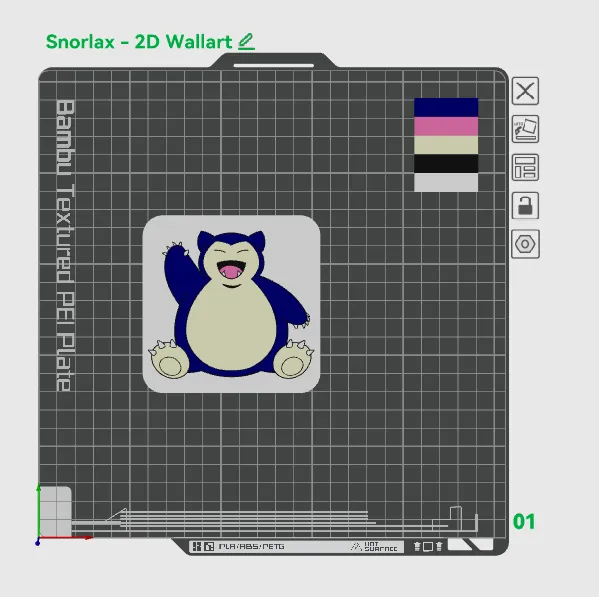 Pokemon - Snorlax - 2D Wallart by Love Prints - MakerWorld