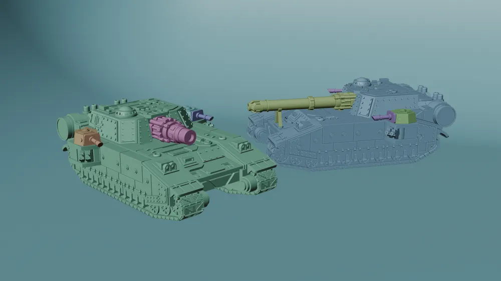 Warhammer Shadowsword & Stormsword Tanks by Waffles - MakerWorld