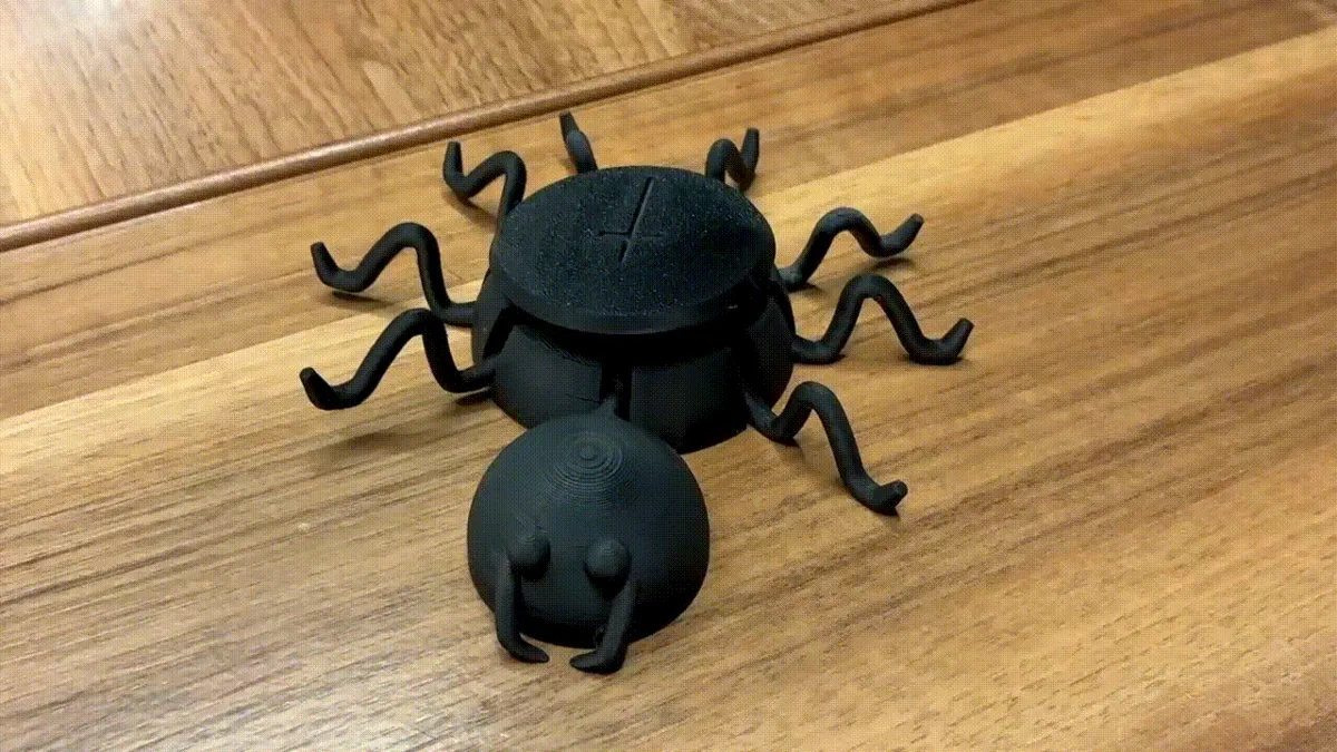 Animated Cross Spider – Reactive Coaster - Free 3D Print Model - MakerWorld