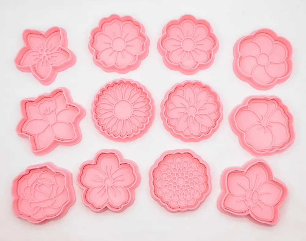 Flowers cookie cutters / stamp by Indibles - MakerWorld