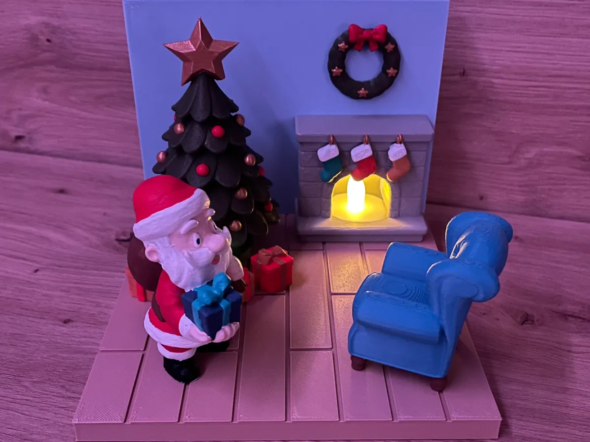 Santa in the Living Room - Free 3D Print Model - MakerWorld