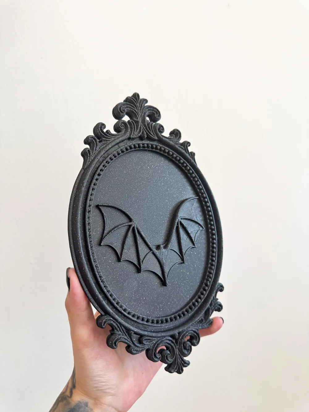Oval Bat Frame Ornate Decor for Dark Altars Goth by Akshan_Designs ...