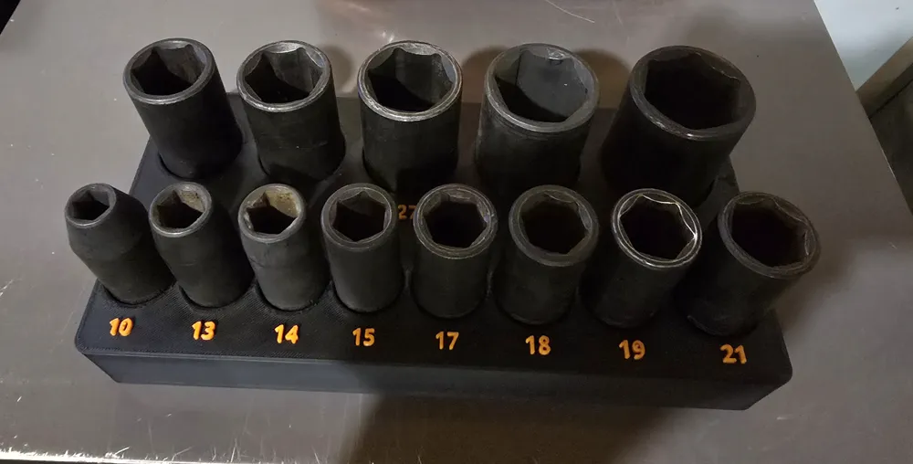 Metric Impact Socket Organizer - Free 3D Print Model - MakerWorld