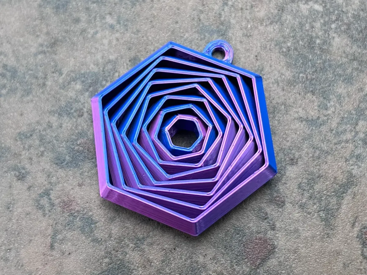 fidget hexagon key chain - Free 3D Print Model - MakerWorld