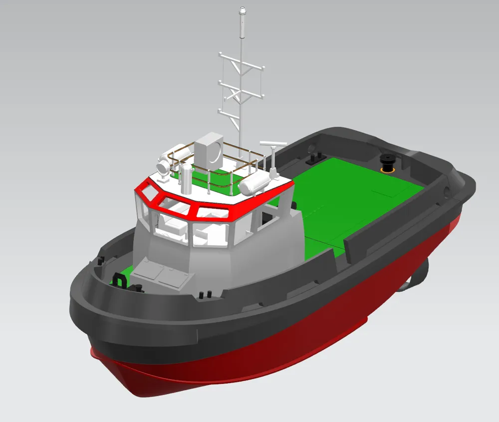 Paint-free version tugboat, no multi-color printing required - Free 3D ...