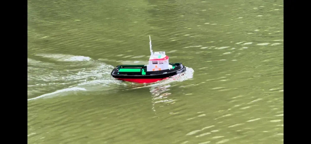 Paint-free version tugboat, no multi-color printing required - Free 3D ...